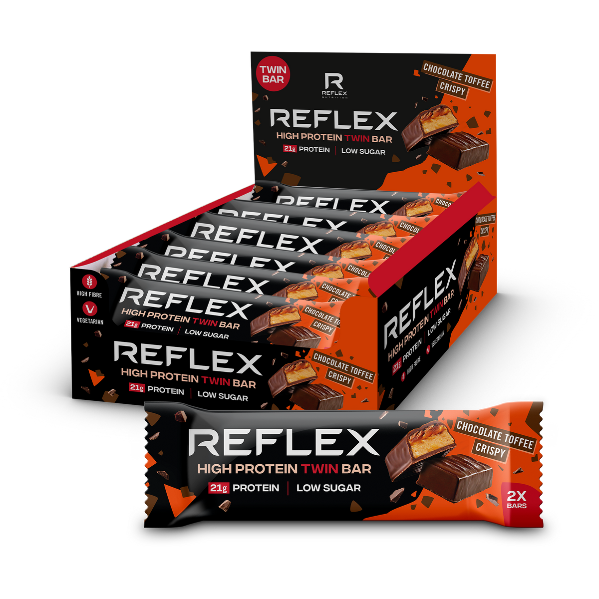High Protein Twin Bar 12 Pack – Reflex Nutrition